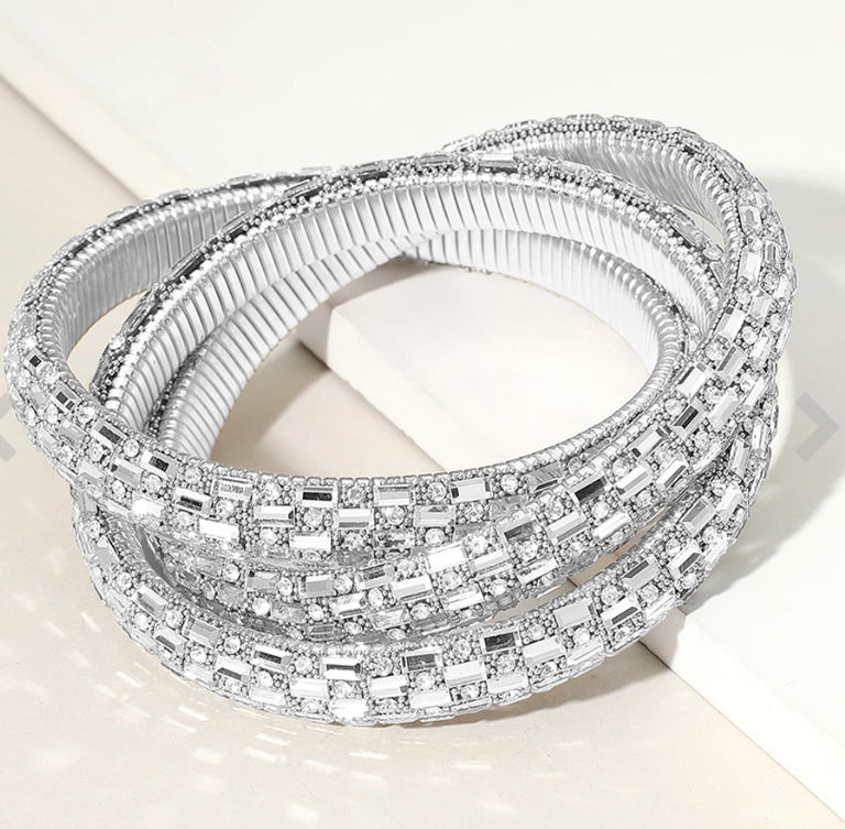 Stone Studded Infinity Knot Bangle – Pretty Girl Boutique By Sonya Lynn